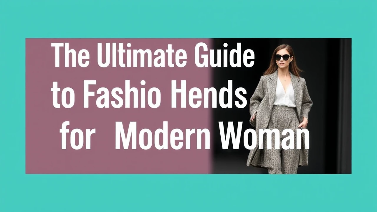 The Ultimate Guide to Fashion Trends for the Modern Woman