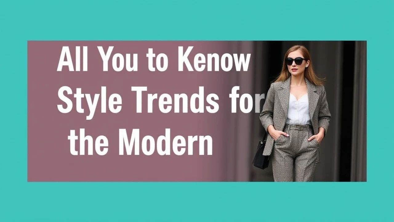 All You Need to Know to Style Trends for the Modern Woman